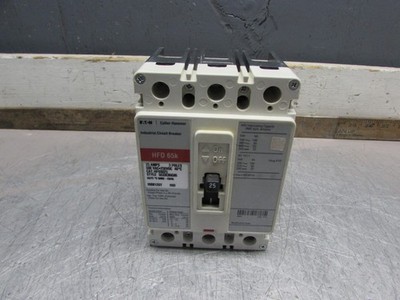 Eaton HFD3025, CIRCUIT BREAKER, 3P/ 25A/ 600V /65kA, CLEAN TAKEOUT ...