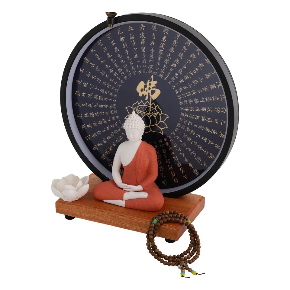 Ceramic Buddha Statues for Home Decoration, Buddha Statue with Circle ...