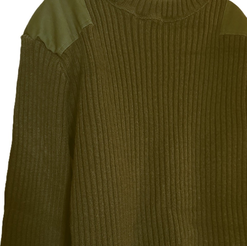 DSCP Valor Military Wool Sweater Vtg 48 Green Preppy Nautical Commando ...