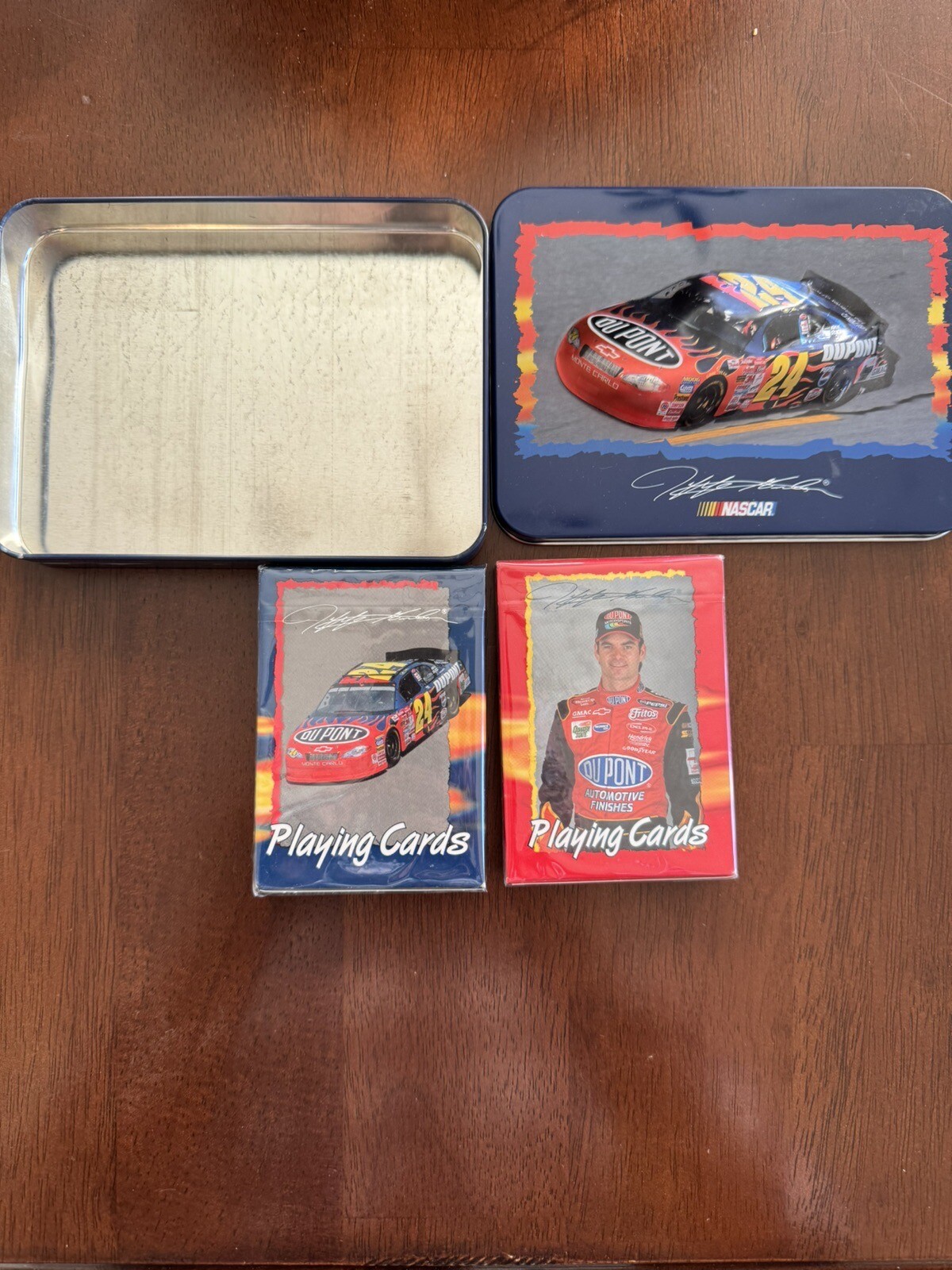 NASCAR 2001 Jeff Gordon Playing Cards With Tin - Two Unopened Card ...