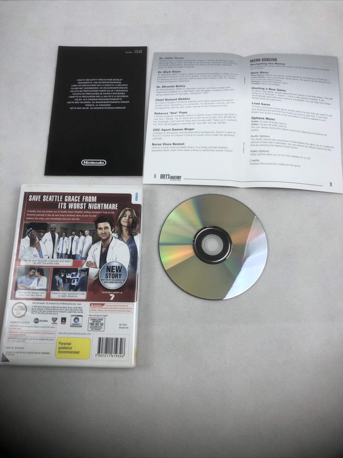 Nintendo Wii Grey’s Anatomy The Video Game Complete Edition PAL Free ...