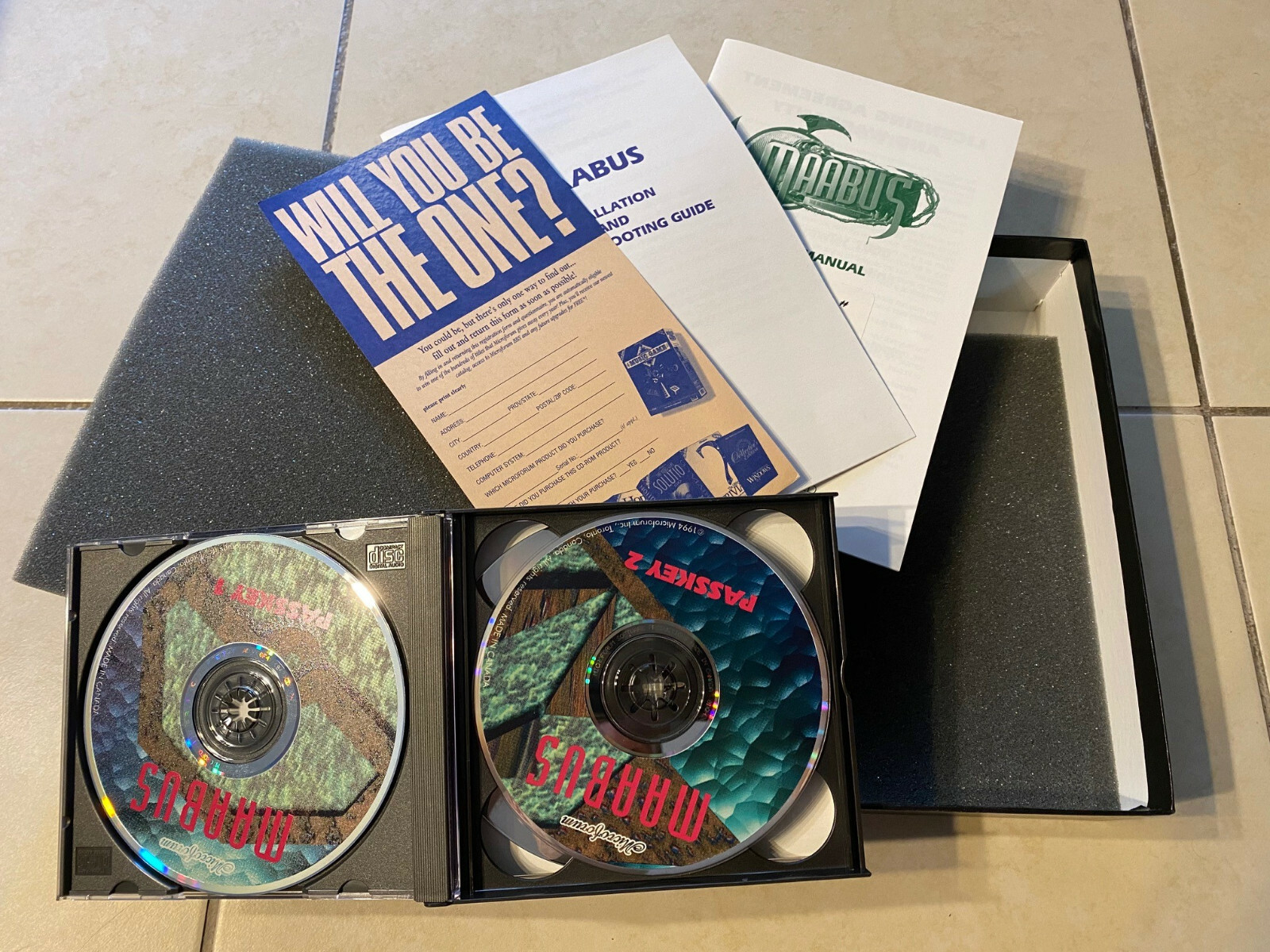 Maabus (PC, 1995), Original BIG Box with Carvings! Rare and Vintage ...