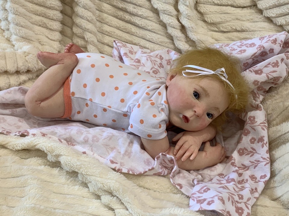 Reborn Baby GIRL Doll LOLA was DrewAnn Awake Donna RuBert COMPLETE Send ...