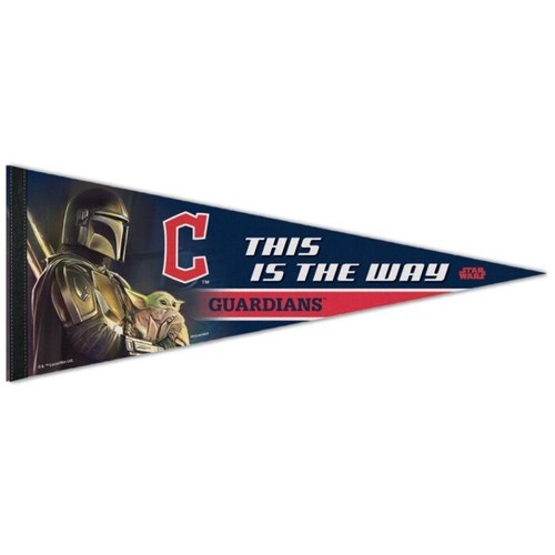 CLEVELAND GUARDIANS MANDALORIAN & GROGU STAR WARS PREMIUM PENNANT 12 ...