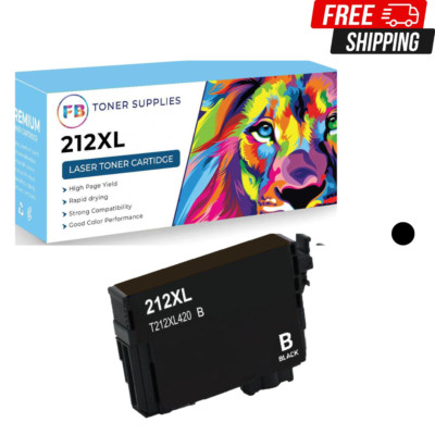 1x Black 212XL T212 Ink Cartridges for Epson Workforce WF-2830 WF-2850 ...