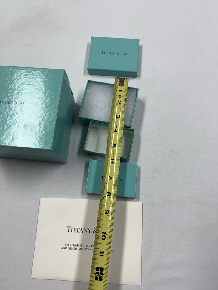 (5) TIFFANY & CO. Empty Blue Boxes w Information Card | eBay