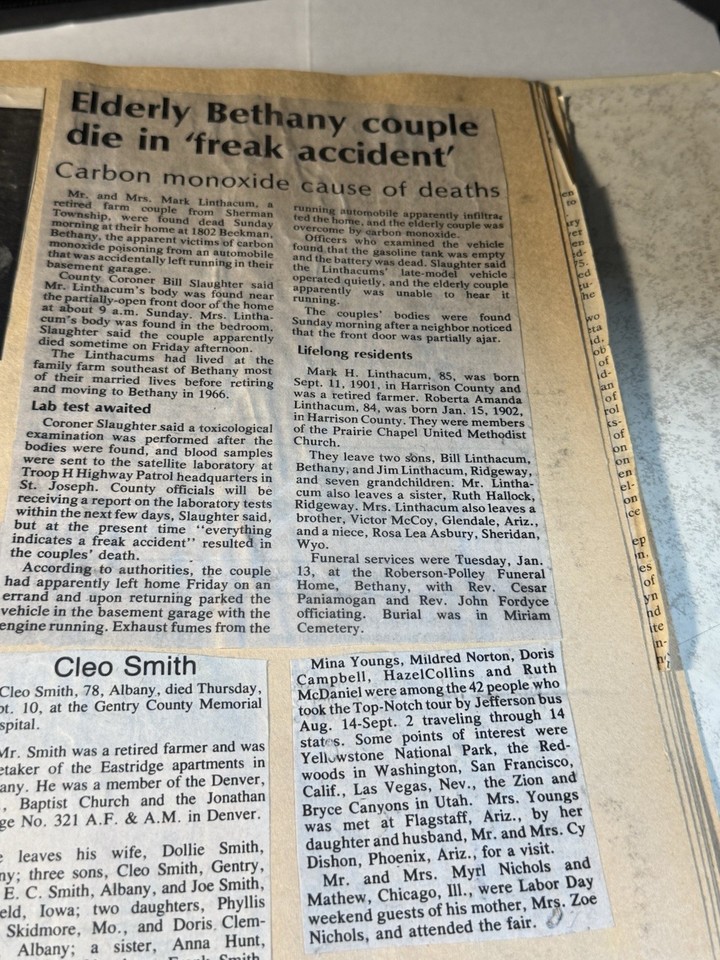 Vintage Scrapbook Marriages, Deaths, Murders, Famous Etc Newspaper ...