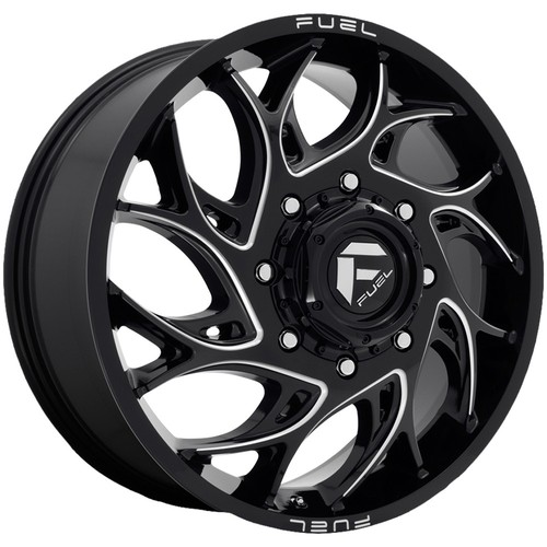 Fuel D741 Runner Dually Front 22x8.25 8x210 Black/Milled Wheel Rim 22 ...