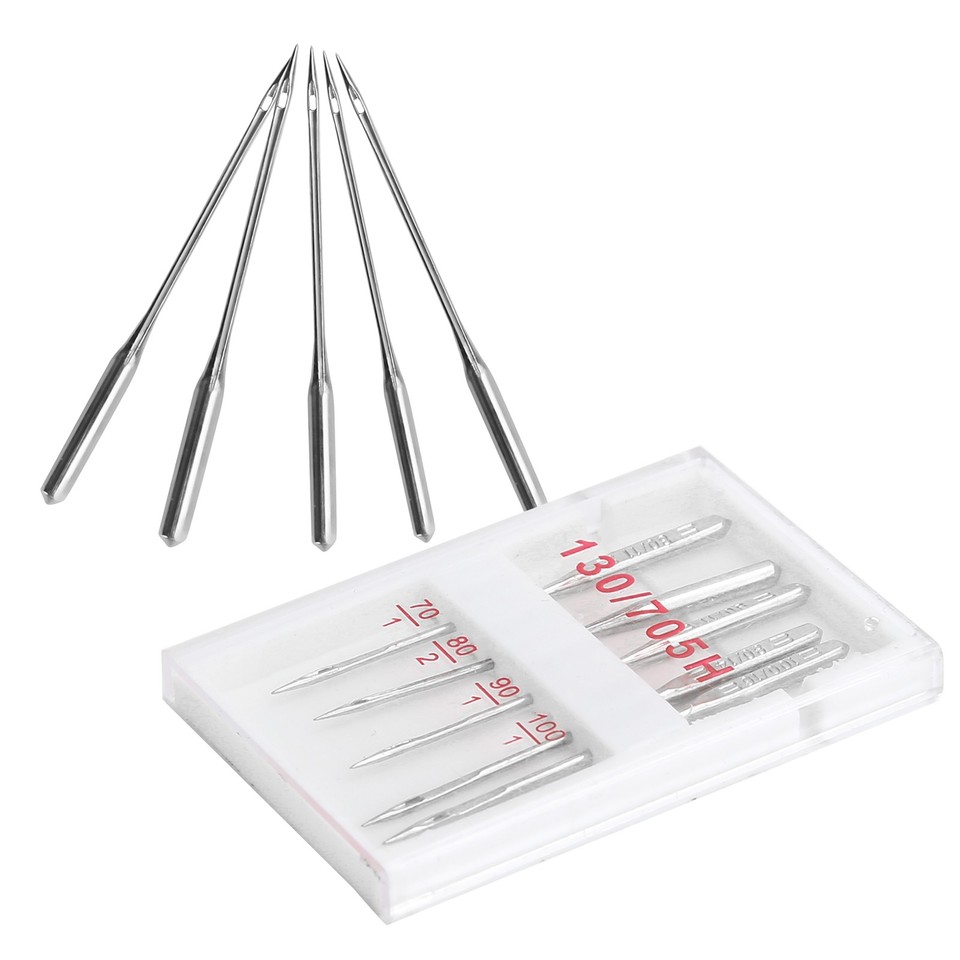 5Pcs Machine Needle Iron Material Flat Shank Regular Point Sewing ...