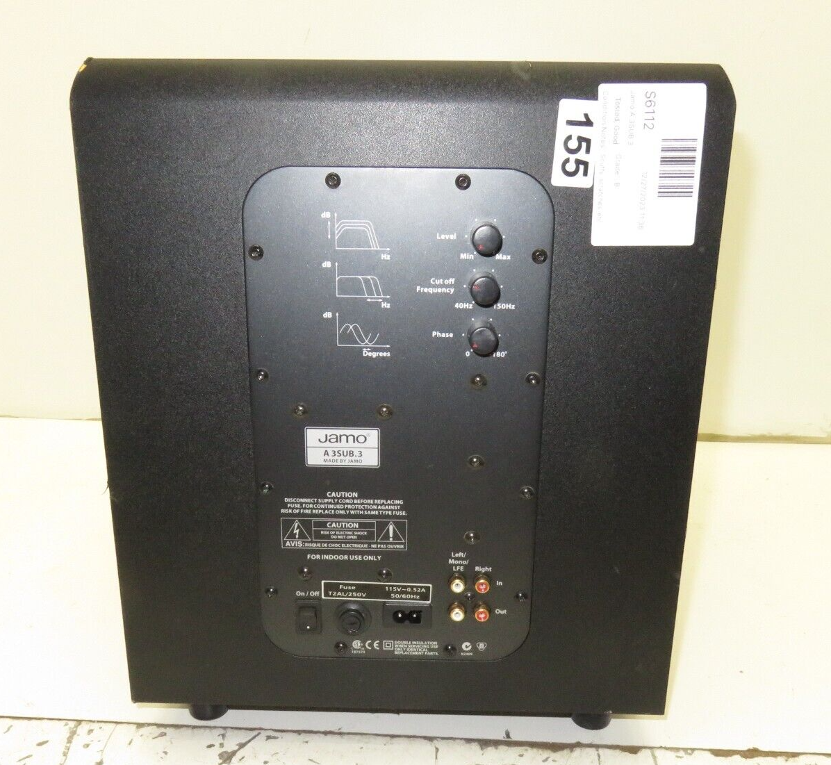 Jamo 10" 100 Watts Powered Subwoofer - Model A3sub.3 for sale online | eBay