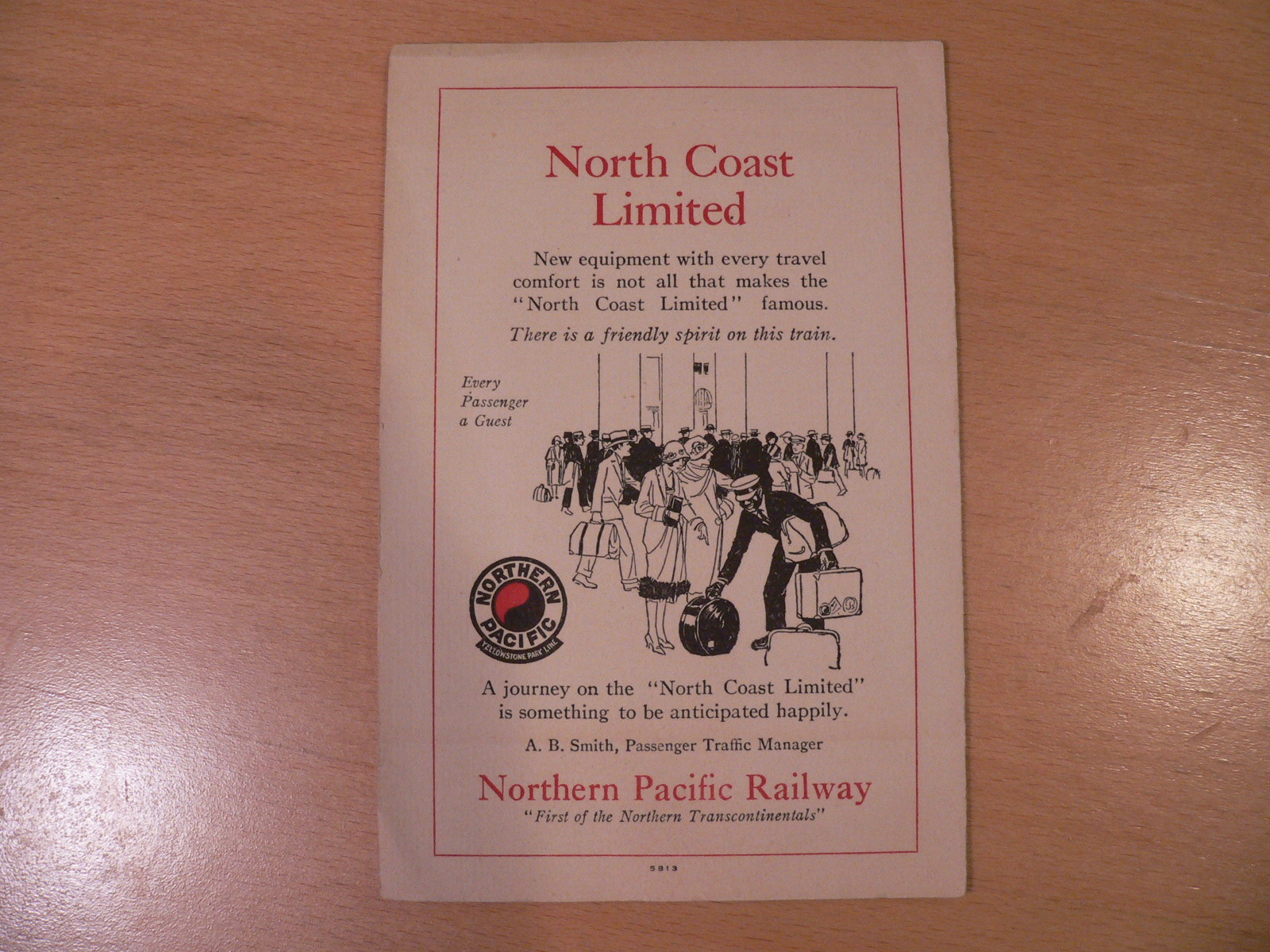 NORTHERN PACIFIC RAILROAD North Coast Limited Brochure Ad Pamphlet ...
