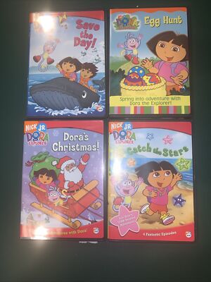Lot of 4 DVDs - Nickelodeon Nick Jr - Dora The Explorer Cartoon - Diego ...