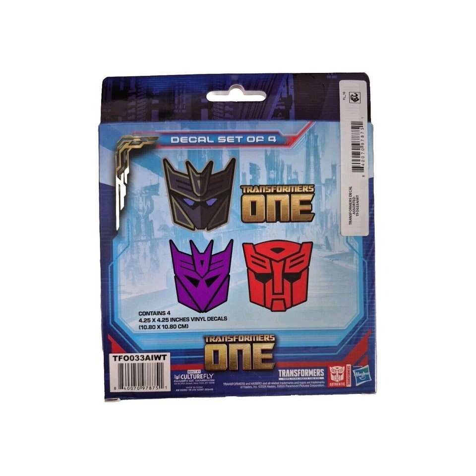 Transformers One Decals Culturefly Decal Set Megatronus Prime Autobot ...