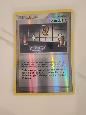 2009 Pokémon TCG Platinum Reverse Holo Stadium Trainer Galactic HQ 106/ ...