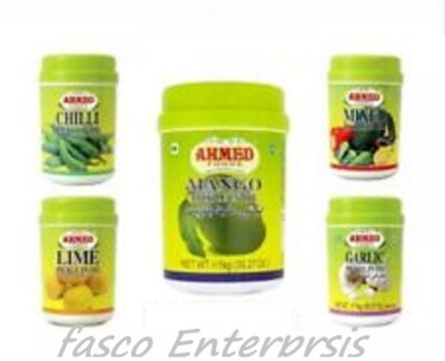 Ahmed Pickle Achar Mixed Mango Lime Chilli and Garlic Achar 1kg Long ...