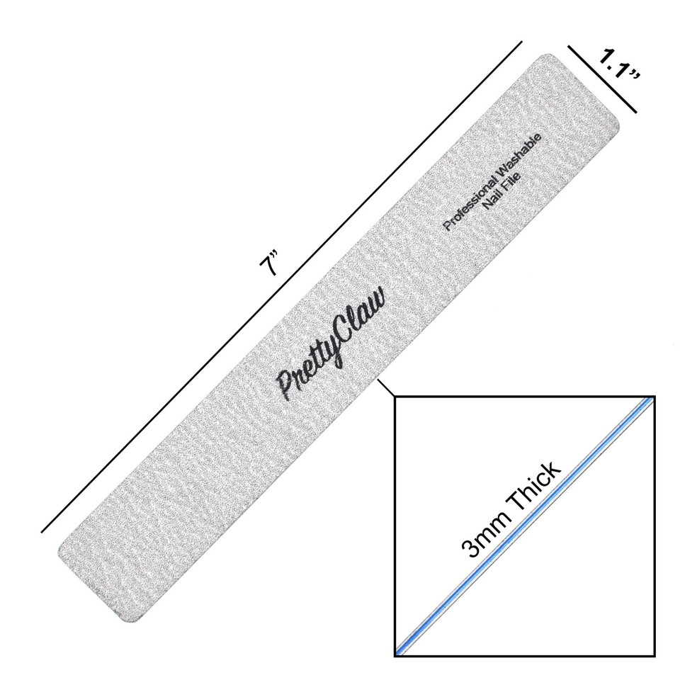 10pc Professional Nail Files Acrylic File Rectangle Zebra Jumbo File ...