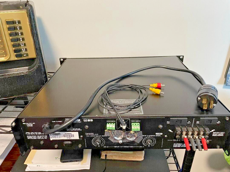 Crown Com-Tech 210 2-Channel Power Amplifier - RCA Input for Home Use ...