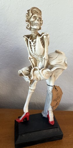 Hallow's Eve Skeleton MARILYN MONROE w/ Dress Blowing Up Figurine -12 ...