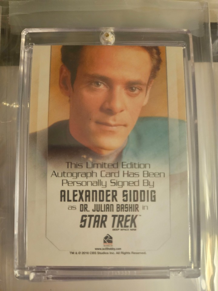 STAR TREK INFLEXIONS ALEXANDER SIDDIG AS DR JULIAN BASHIR DS9 AUTOGRAPH ...