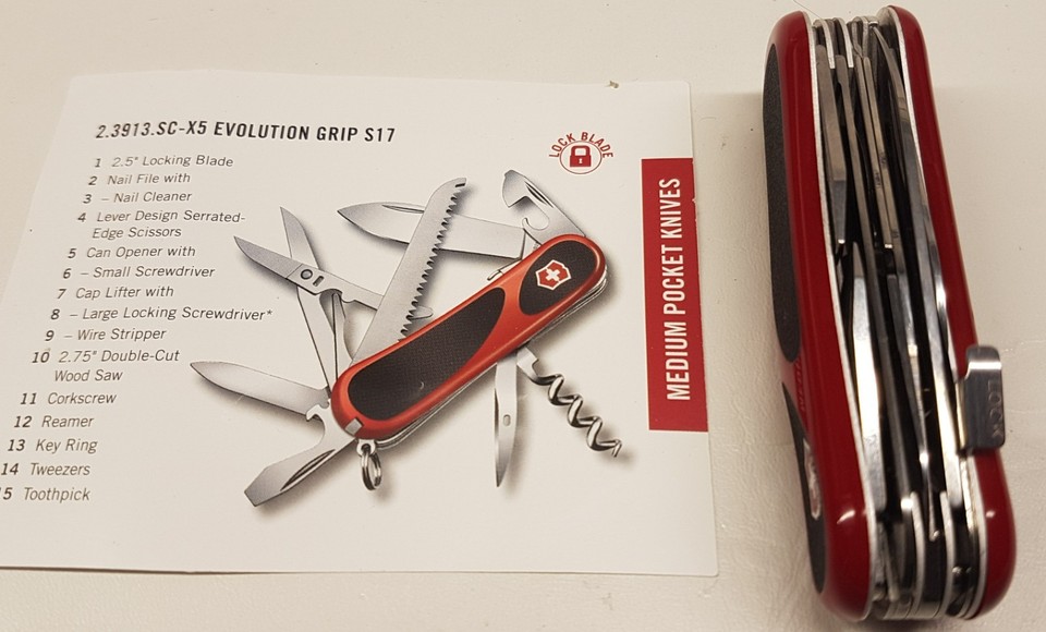 Victorinox Swiss Army Knife EVOLUTION GRIP S17 Red/Black NEW old stock ...