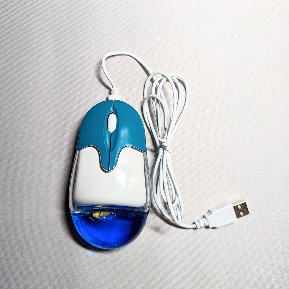 Y2K Aqua Style Wired (USB) Cute Computer Mouse, With Duck Floater NEW ...