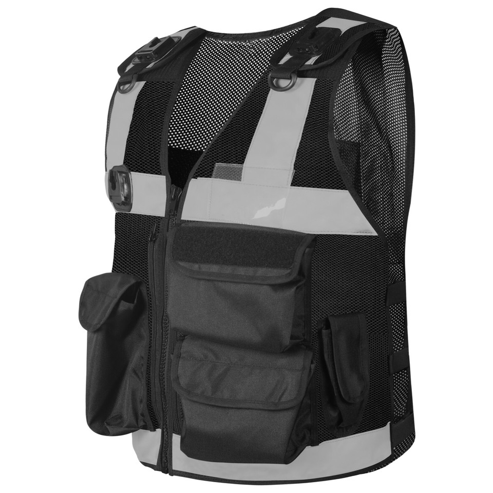 Security Black One Size Fits All Protect Utility Tactical Vest, Police ...