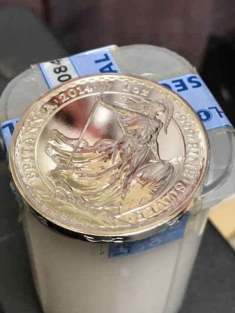 2014 1 Oz Silver Britannia Coin BU Year of The Horse Privy Mark Rim ...