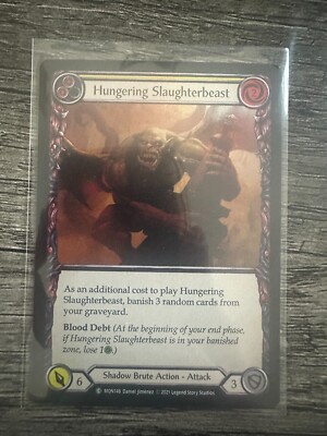 Flesh & Blood Monarch Hungering Slaughter beast (Yellow) MON147 1st ...