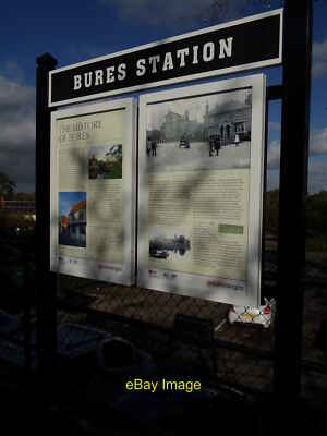 Photo 12x8 Bures Railway Station sign Off The Paddocks c2019 | eBay UK