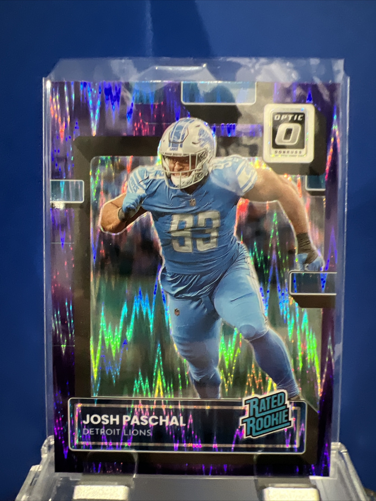 2022 Donruss Optic JOSH PASCHAL #267 Purple Shock Rated Rookie Detroit ...