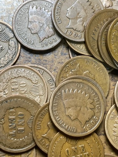 INDIAN CENT ROLL, 50 coins very nice condition coins, common dates | eBay