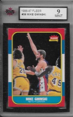 1986-87 FLEER BASKETBALL Mike Gminski #38 KSA 9 MINT New Jersey Nets | eBay