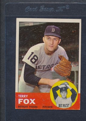1963 Topps #044 Terry Fox Tigers VG/EX *420 | eBay