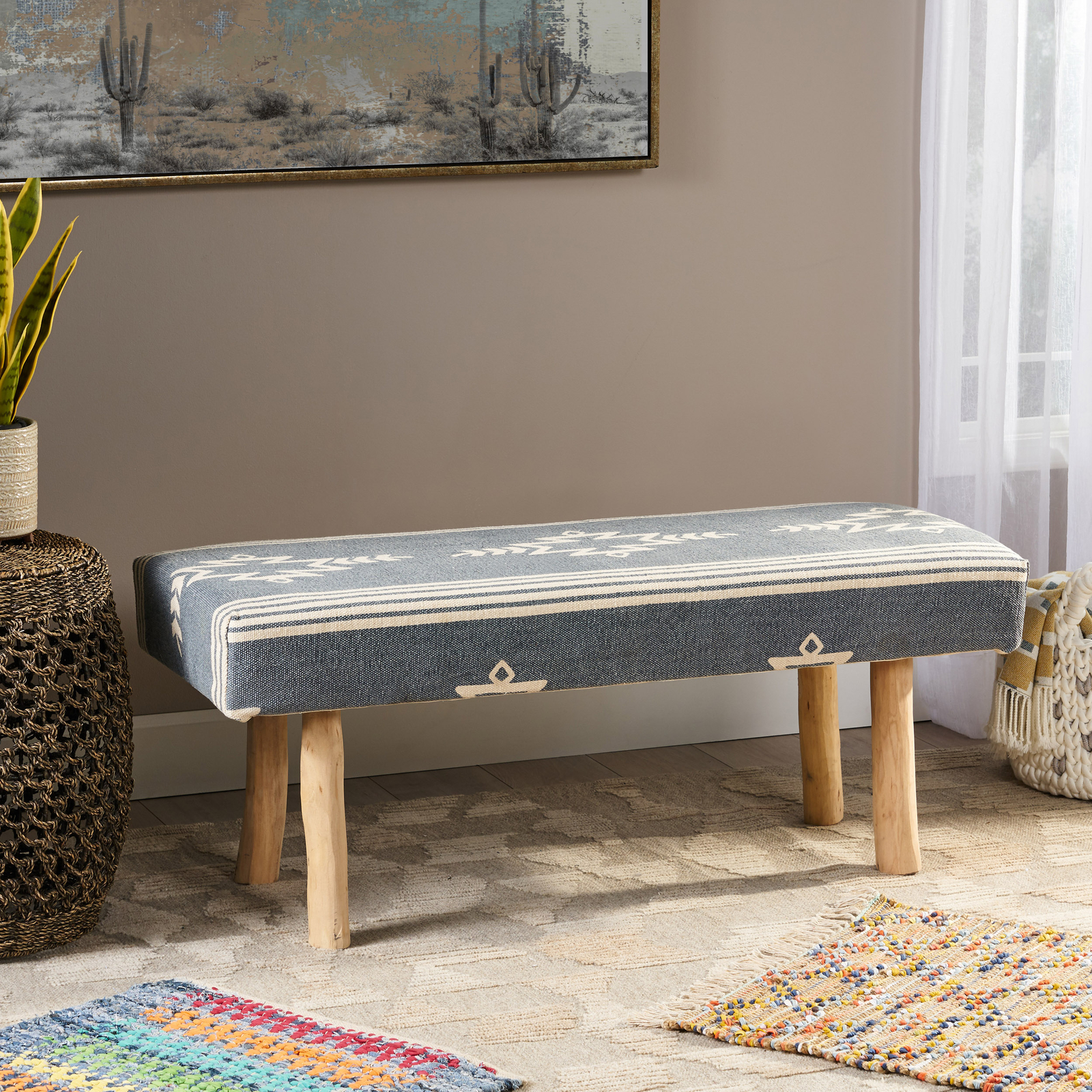 Carrera Handcrafted Boho Rectangular Bench | eBay