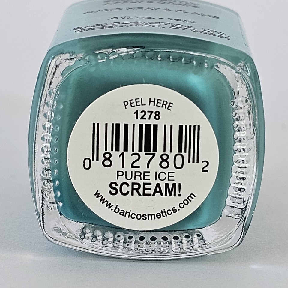 Scream! 1278 PURE ICE BARI COSMETICS NAIL POLISH Turquoise CREAM Shiny ...
