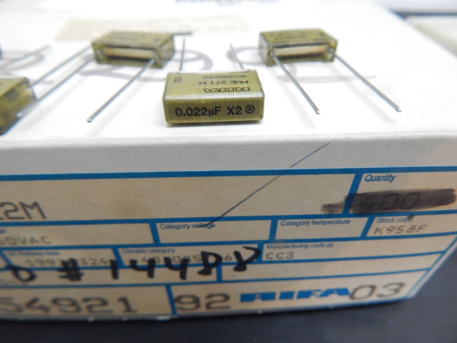 5PIECES- RIFA PME 271M X2 0.022uF 0.022μF 22nF 22n 275V SH 250V GPF MP ...