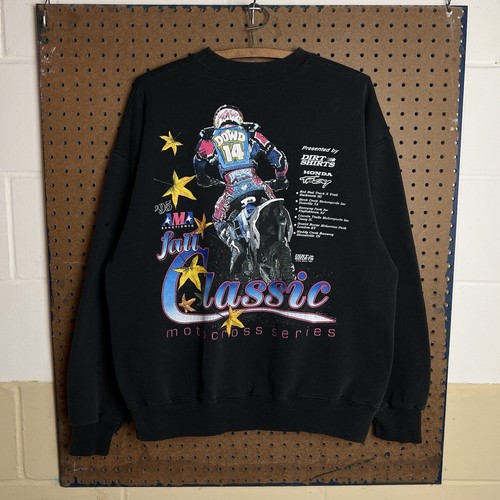 Vintage Motocross Sweatshirt Mens XL Dirt Bike MX Racing 90s Fall ...