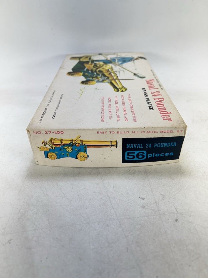Palmer Plastics Naval 24 Pounder Cannon Plastic Model Kit Brass Plated ...