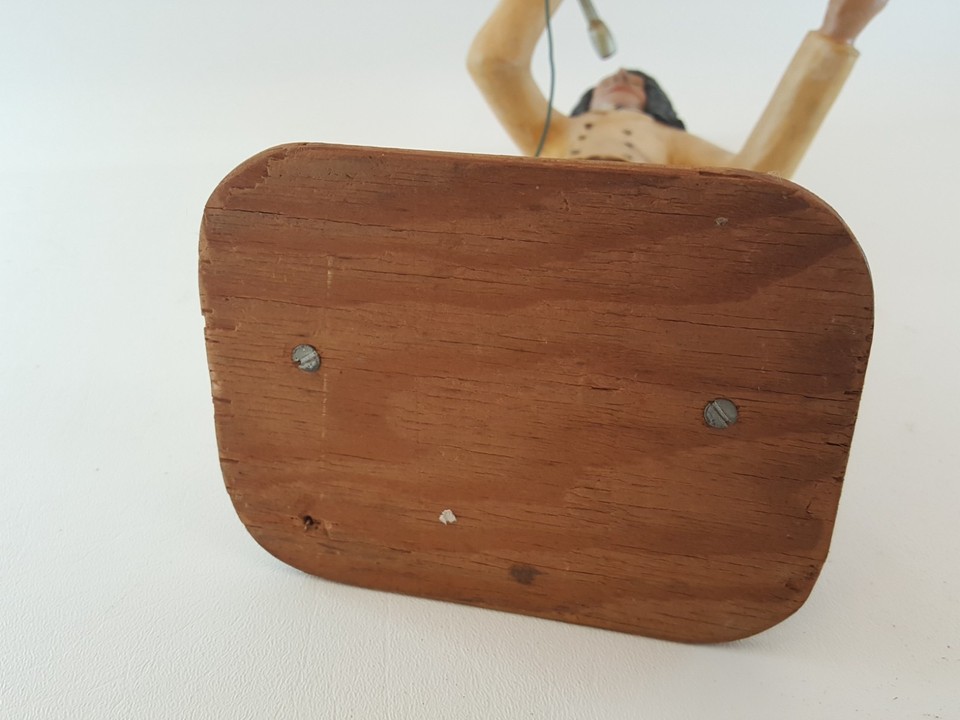 Vintage folk art Tiny Tim carved wood sculpture Ed Ambrose artist | eBay