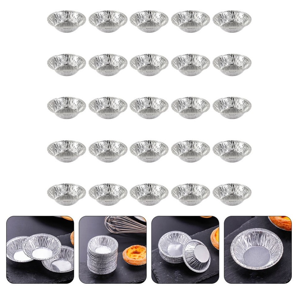 100 Pcs Foil Pie Cases Tart Mold Baking Molds Disposable Egg Pans | eBay