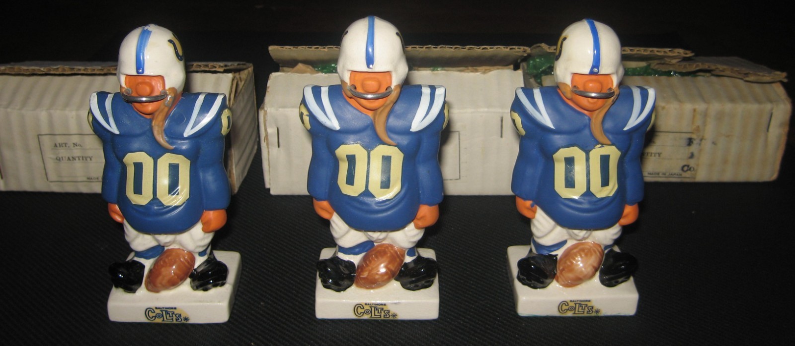 (3) 1960s Baltimore Colts 5.5" Fred Kail Statues w/Original Boxes | eBay