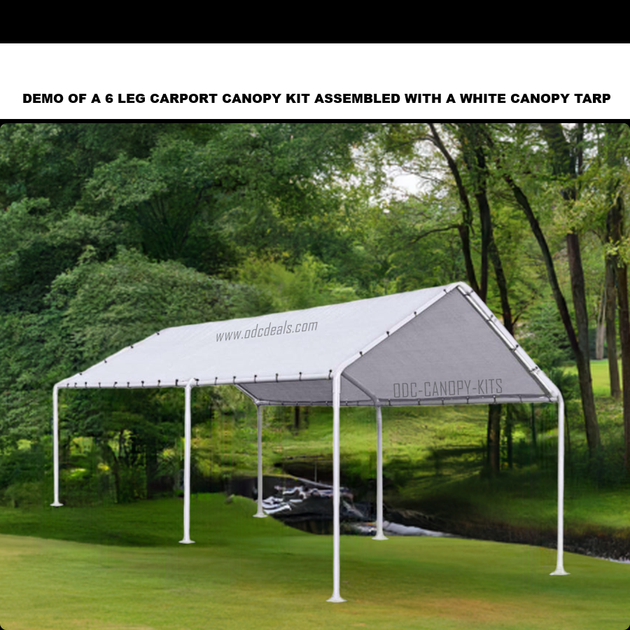 14x20' Carport Canopy Kit 1-3/8" ID +Tarp. Boat Garage Tent Shade no ...