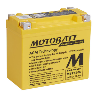 Motobatt AGM Battery for Kawasaki KLF400 BAYOU 1993-1999 747062064259 ...
