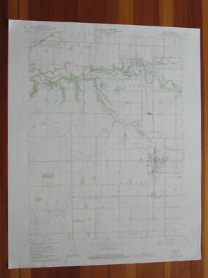 Flora Indiana 1986 Original Vintage USGS Topo Map | eBay