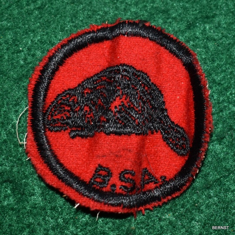 VINTAGE BOY SCOUT PATROL RED & BLACK PATCH - BEAVER - FELT | eBay