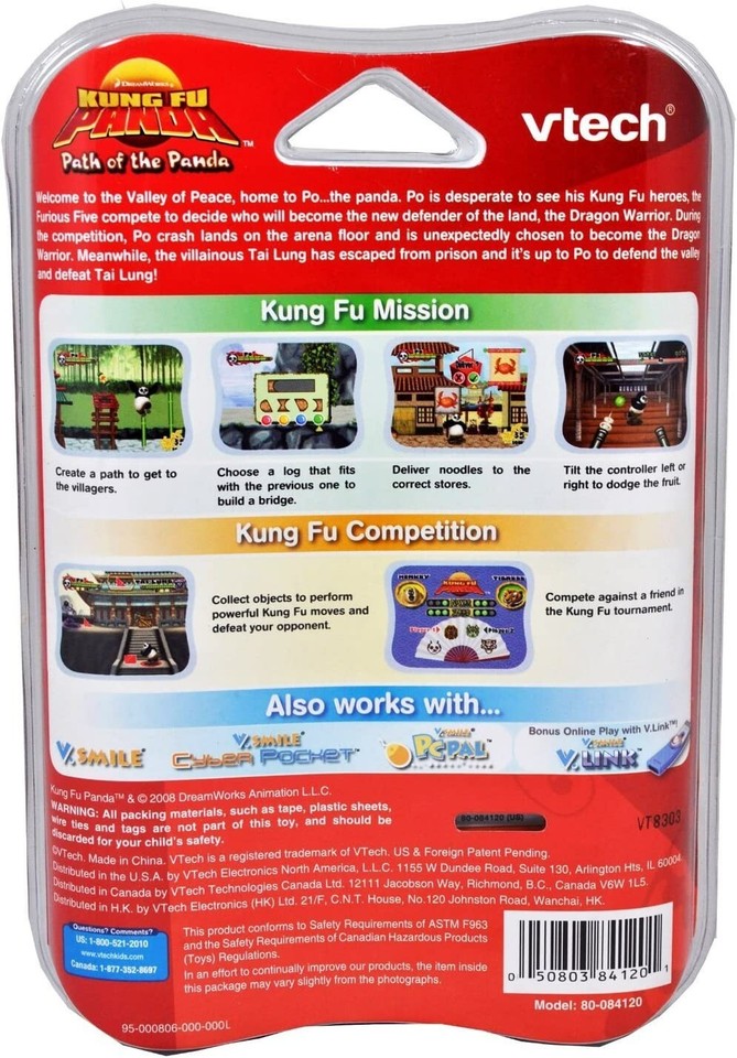 Kung Fu Panda Vtech Educational Learning Game Cartridge Vmotion Vsmile ...