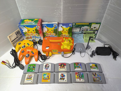 Nintendo 64 Pokemon Pikachu Region Free Console 2Controllers N64 japan ...