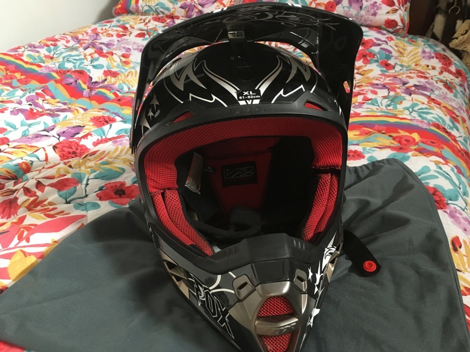 Fox Racing Helmet V2 Pilot XL 61-62cm Aces Design | eBay