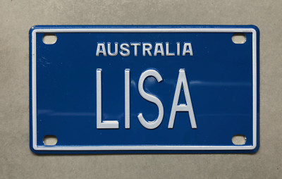 LISA Novelty Mini Number Plate | eBay Australia