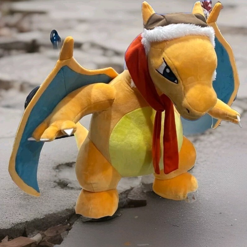 Jumbo Charizard 2ft Pokémon Build A Bear Plush w/ Hat and Scarf Giant ...